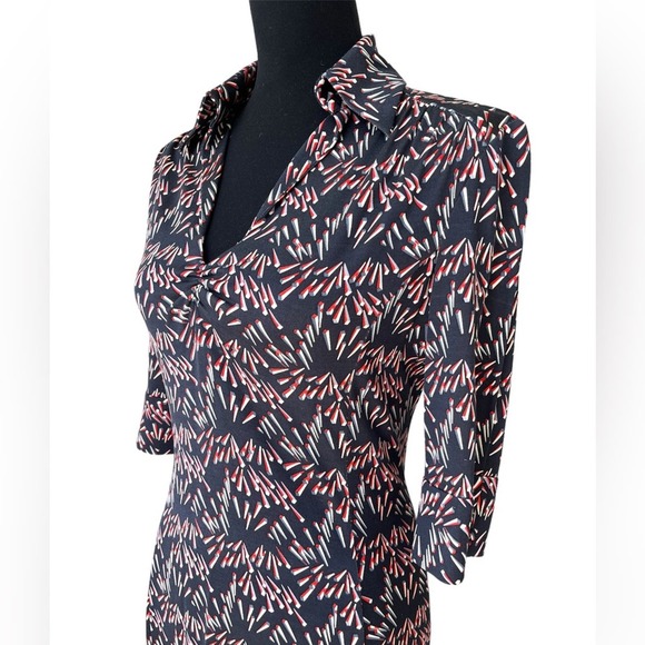 Diane Von Furstenberg | Dresses | Diane Von Furstenberg Silk Collard ...